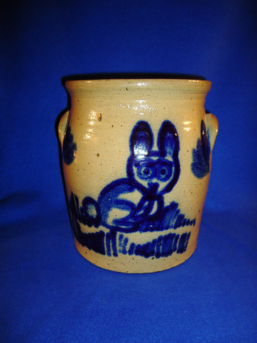 Beaumont Pottery, York, Maine Stoneware 2 Gallon Jar with Rabbit #8756 ...