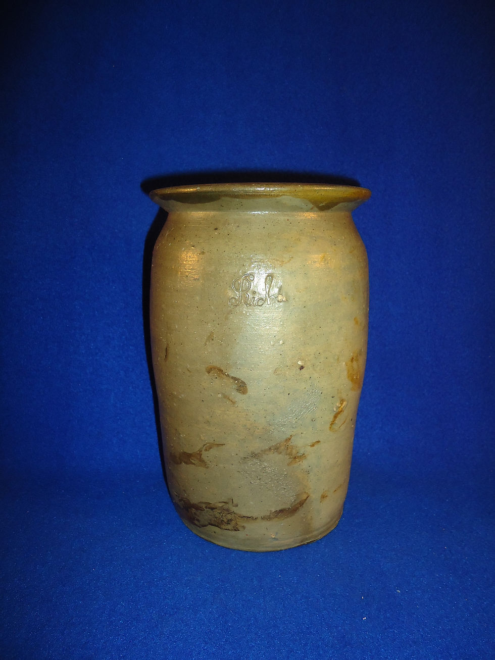 Fulper Pottery, Flemington, New Jersey Stoneware 3g Crock with Bluebird ...