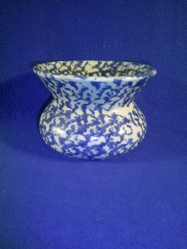 Circa 1900 Blue and White Spongeware Stoneware Cuspidor Spittoon #12064 ...