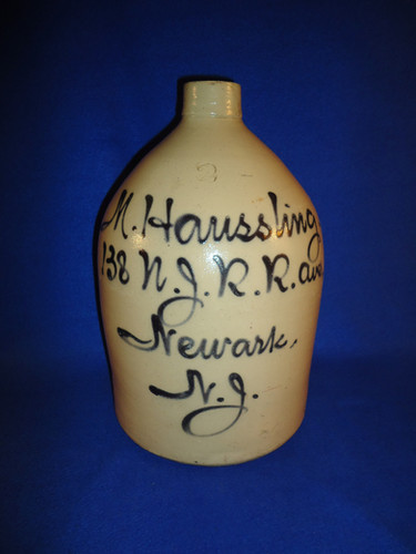 Haussling, Newark, New Jersey Script Jug by Fulper of Flemington #10071 ...