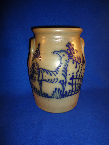 Beaumont Pottery, York, Maine Stoneware 2 Gallon Jar with Stag #8792 ...
