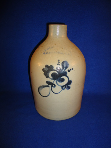 Fulper Bros., Flemington, New Jersey 1g Stoneware Jug with Floral #1269 ...