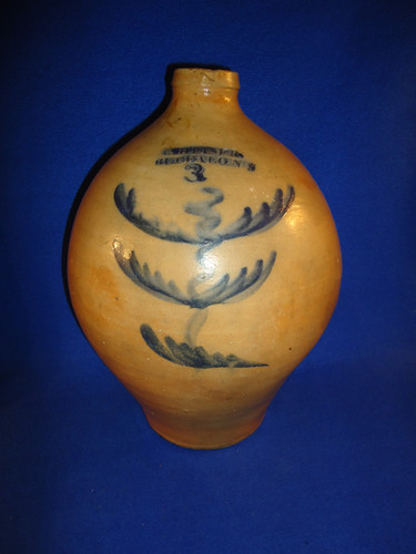 G. Heiser, Buffalo, New York Stoneware Ovoid Jug with Tree #9360 | Doc ...