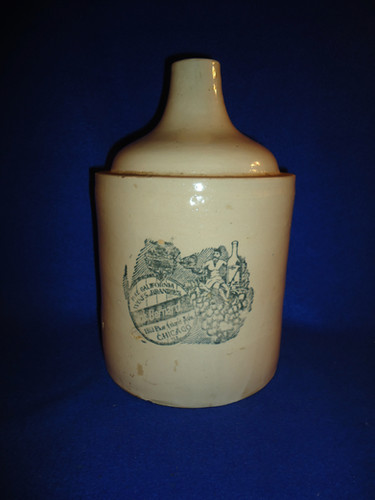 Joseph Bernard, Chicago, Wine and Brandy Stoneware Jug, Red Wing #2301 ...