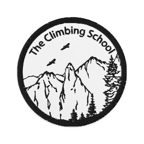 TCS Black on White Patch | The Climbing School