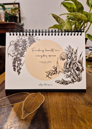 Wiro-bound Desktop Calendar- 2025 | Apratimpous