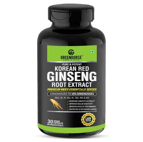 Korean Red Ginseng Root 10% Ginsenosides by HPLC- 30 Veg Capsules ...