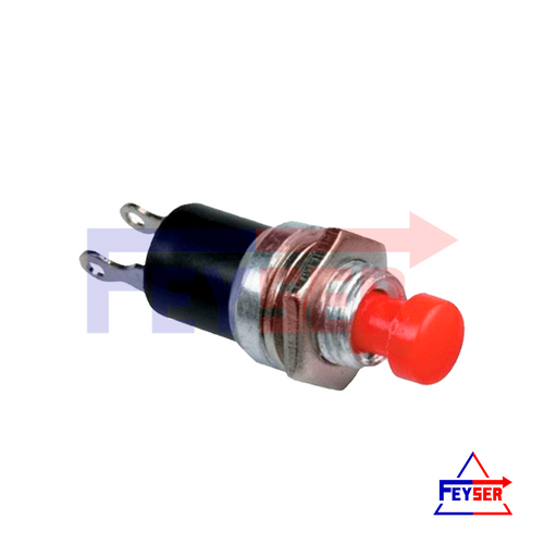 Switch rojo miniatura, de push, normalmente abierto | Feyser | Ferretería