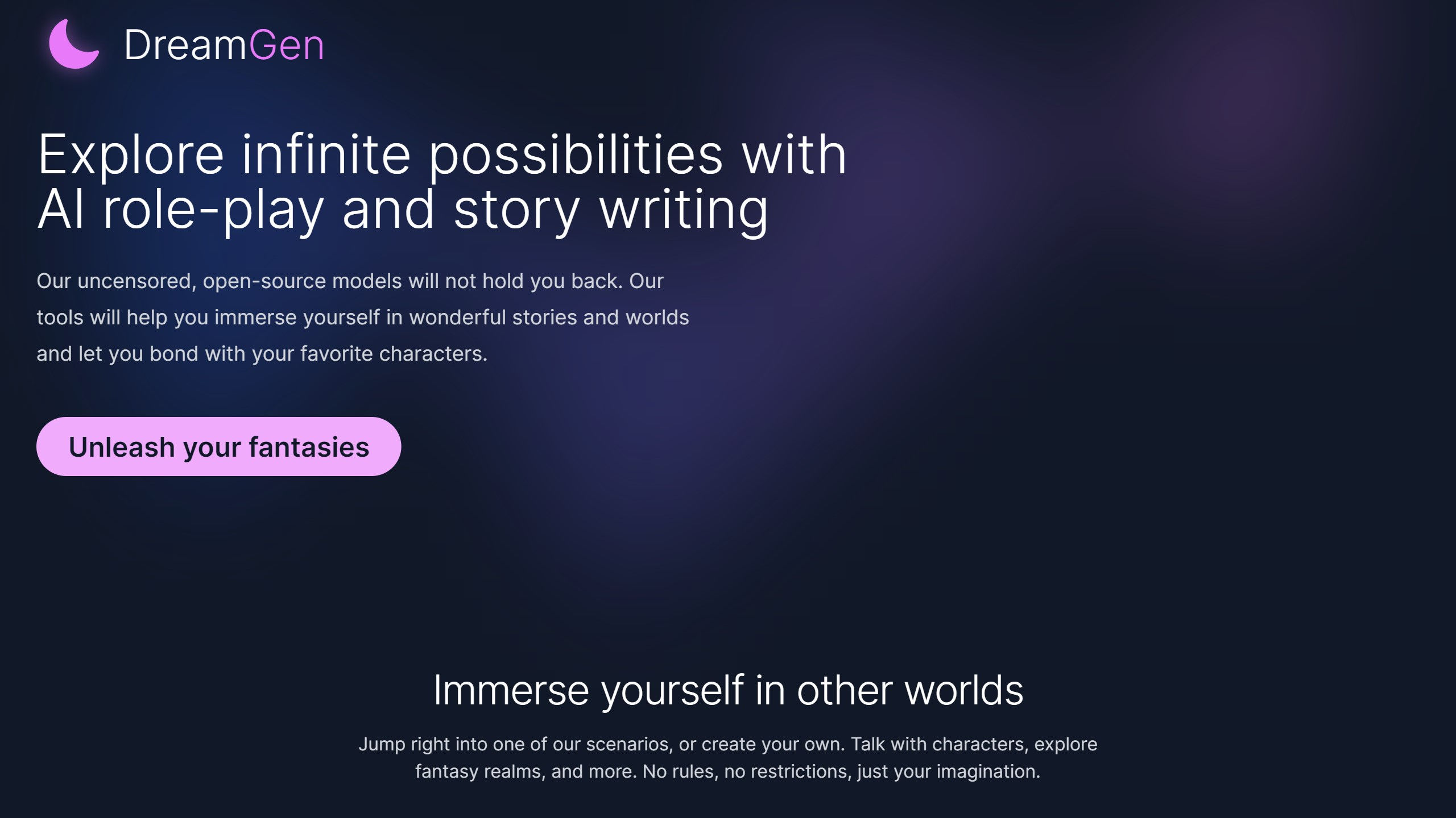 DreamGen | Uncensored AI Role-Play| NSFW Story Writing