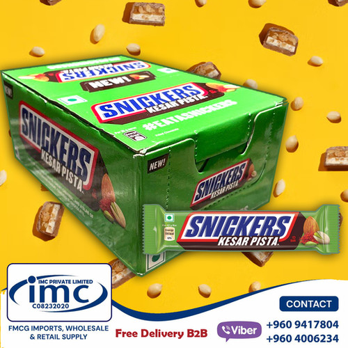 SNICKERS CHOCOLATE - KESAR PISTA 24g x 24 | IMC PRIVATE LIMITED