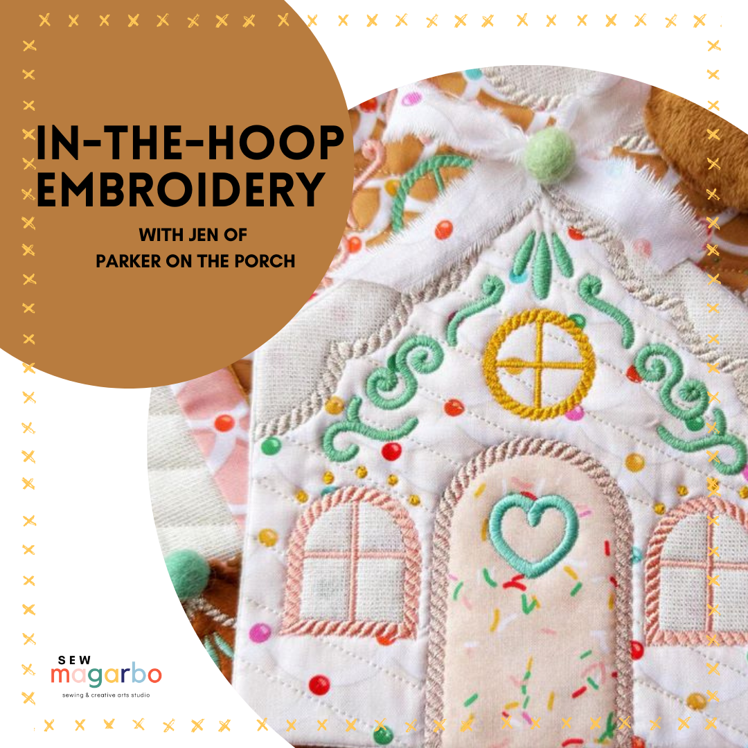 In-the-Hoop Embroidery with Parker on the Porch | Sew Magarbo