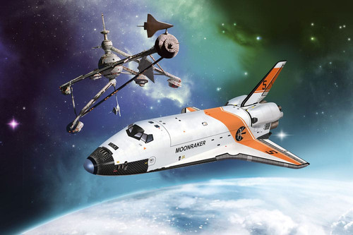 James Bond kit complet maquette 1/144 Space Shuttle (Moonraker) | enastros