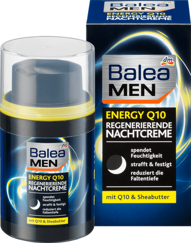Men Night Cream Energy Q10 Regenerating, 50 ml | German Health&Beauty