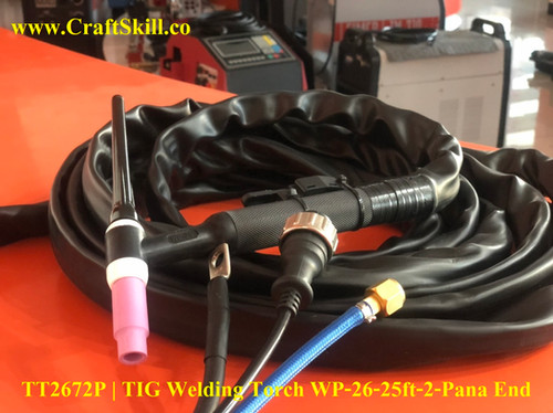 TT2672P:สายเชื่อมอาร์กอน TIG Welding Torch WP-26 ท้ายพานา | www.CraftSkill.co