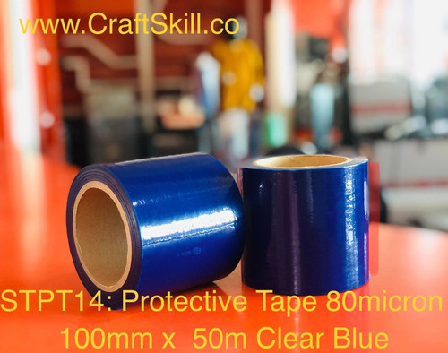 STPT14 | Protection Tape ฟิล์มกันรอย พีวีซีป้องกันรอยขีดข่วน (สีฟ้าใส)) | www.CraftSkill.co