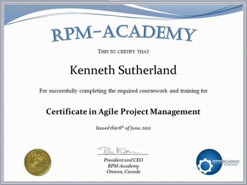 Certificate in Agile Project Management | Lean Six Sigma Coach
