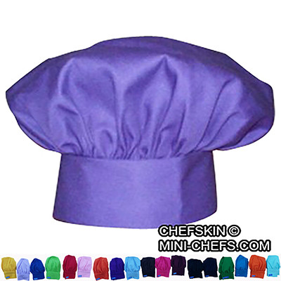 Kids Purple Chef Hat Adjustable Comfortable | chefskin