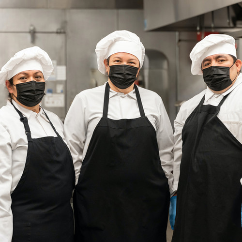 6X Unisex Adult Chef Apron in Black | chefskin