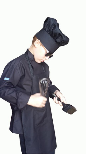 Kids Beautiful Black Chef Set | chefskin