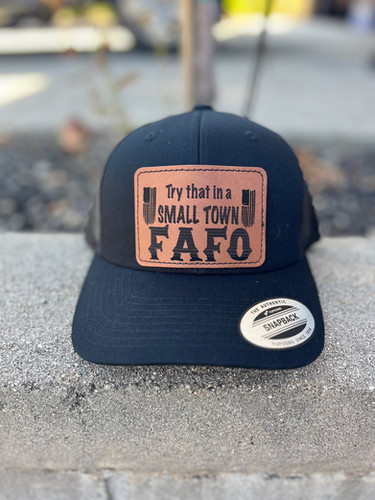 Try that in a small town hat | Jac's Leatherworks