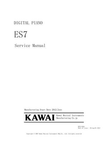 ES7 Service Manual | W D Greenhill & Co