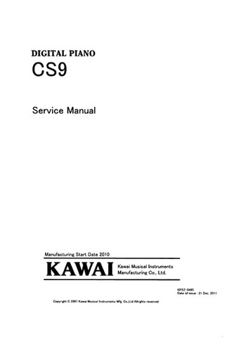 CS9 Service Manual | W D Greenhill & Co