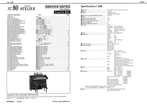 AT80 Service Manual | W D Greenhill & Co