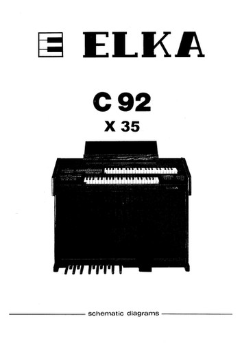 Elka C92 / X35 Schematics | W D Greenhill & Co