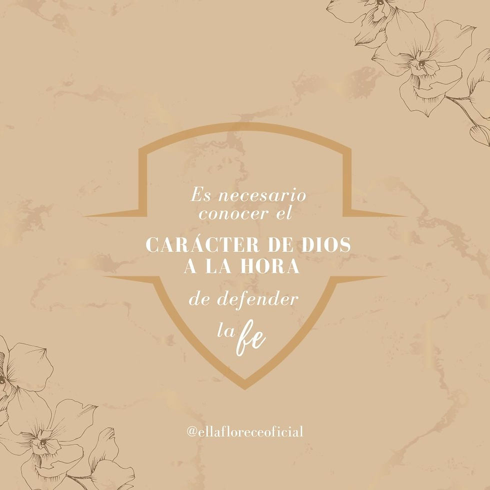 Familiarízate con el carácter de Dios