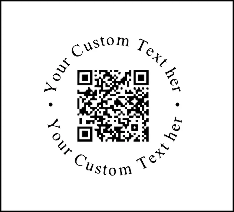 Personalisierte QR-Code Aufkleber mit Text | Adesivdesign