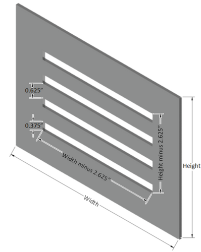 16" x 16" Fixed Grill | BluTec Glass