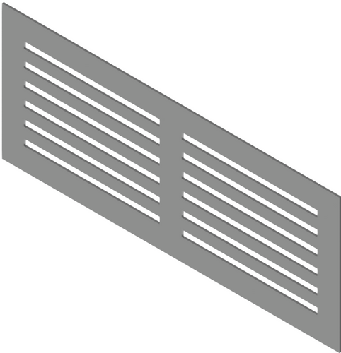 32" x 8" Fixed Double Grill | BluTec Glass