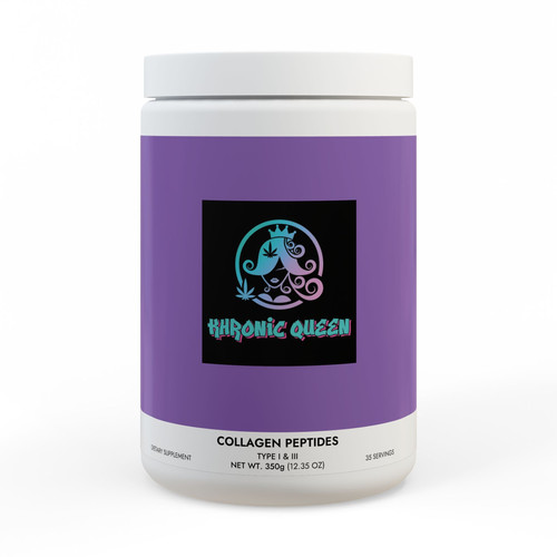 KHRONIC QUEEN Collagen Peptides Type I & III Supplement (350g, 12.3oz ...