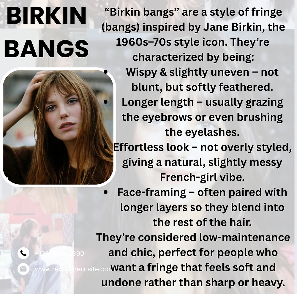 BIRKIN BANGS AT CAPELLI LOUNGE HAIR SALON