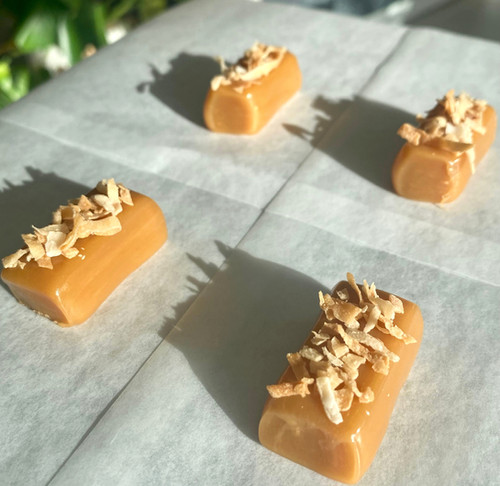 Toasted Coconut Caramels | caramel-omaha-gifts