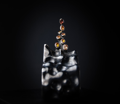 Dzeltenā safīra un sudraba 925 proves gredzens | RANTA ROGA Jewelry