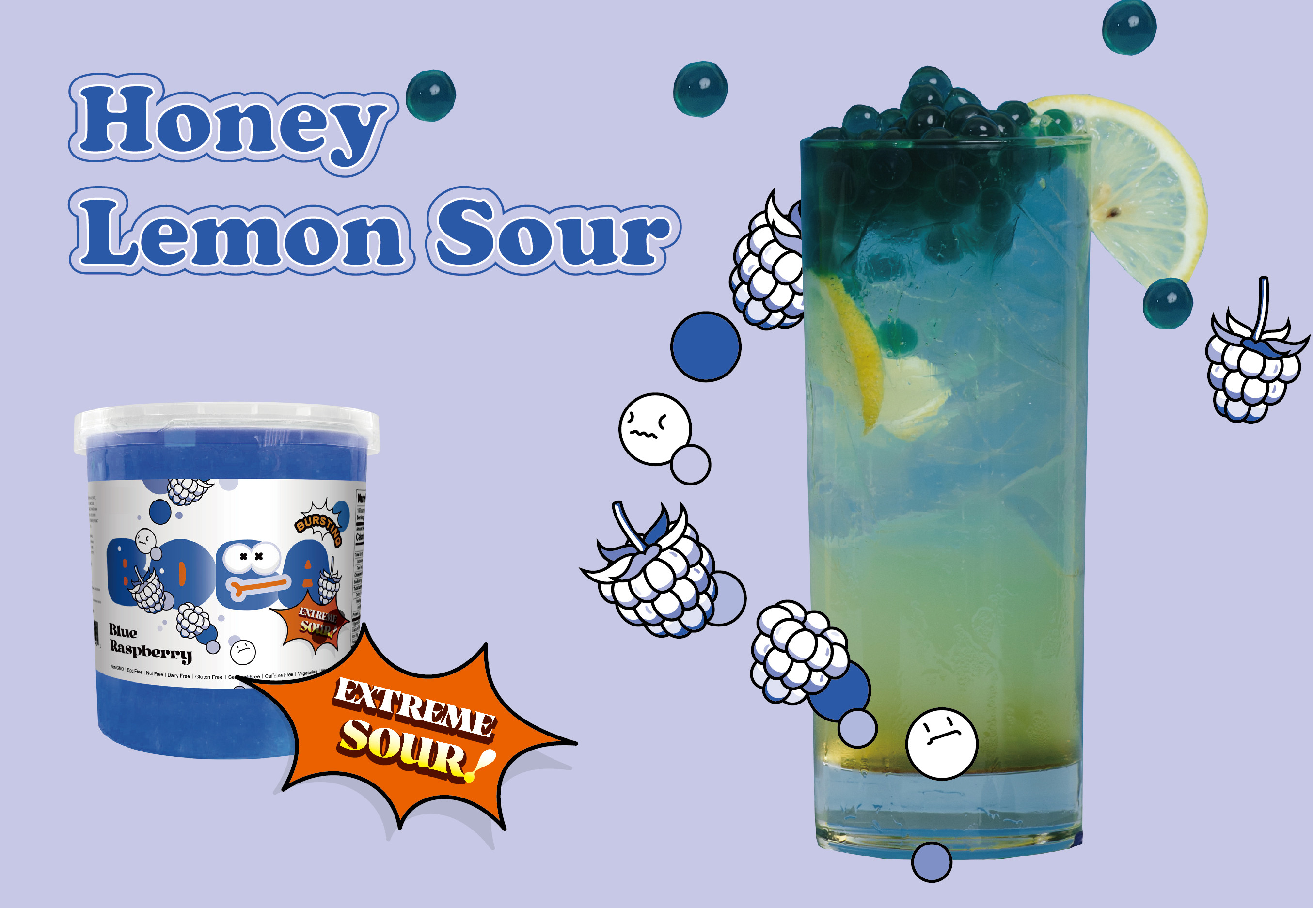 Honey Lemon Sour | LEAMAXX BUBBLE TEA