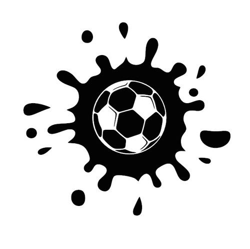 Soccer Ball Splat Decal | Check Custom Design