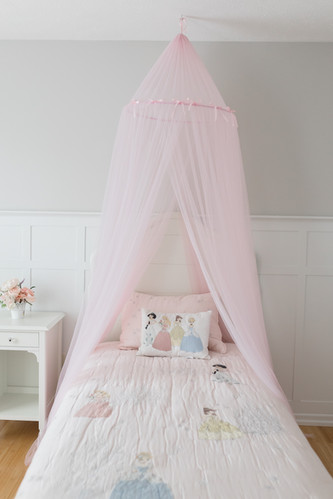 Pink Bed canopy for girl, canopy for girls bed, princess bed canopy for ...