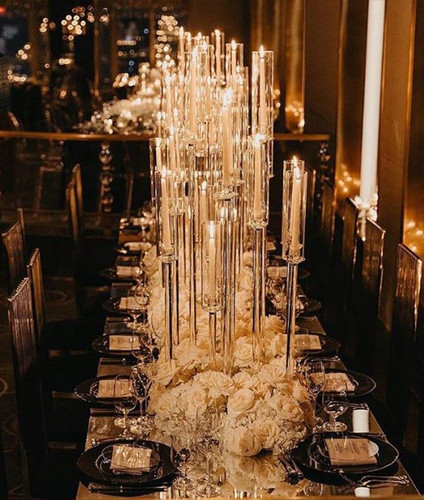 8-Arm Glass Crystal Candelabra | BeeZees Creations