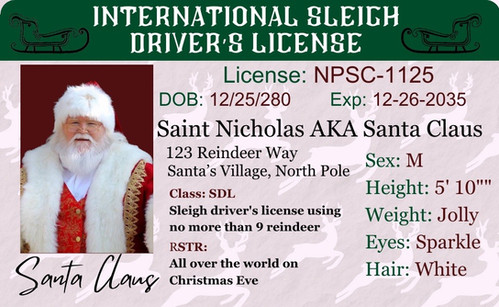 Santa Sleigh License | SSG2019