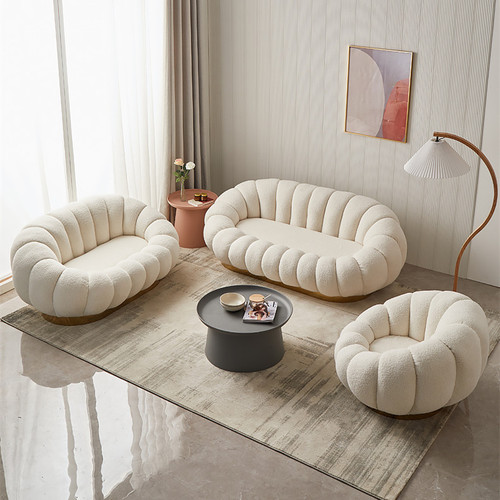 Pumpkin fluffy sofa | Anglesliving