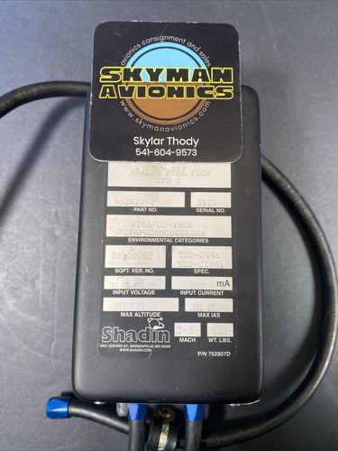 Shadin ADC 200 Analog Fuel Flow Computer | Skyman Avionics