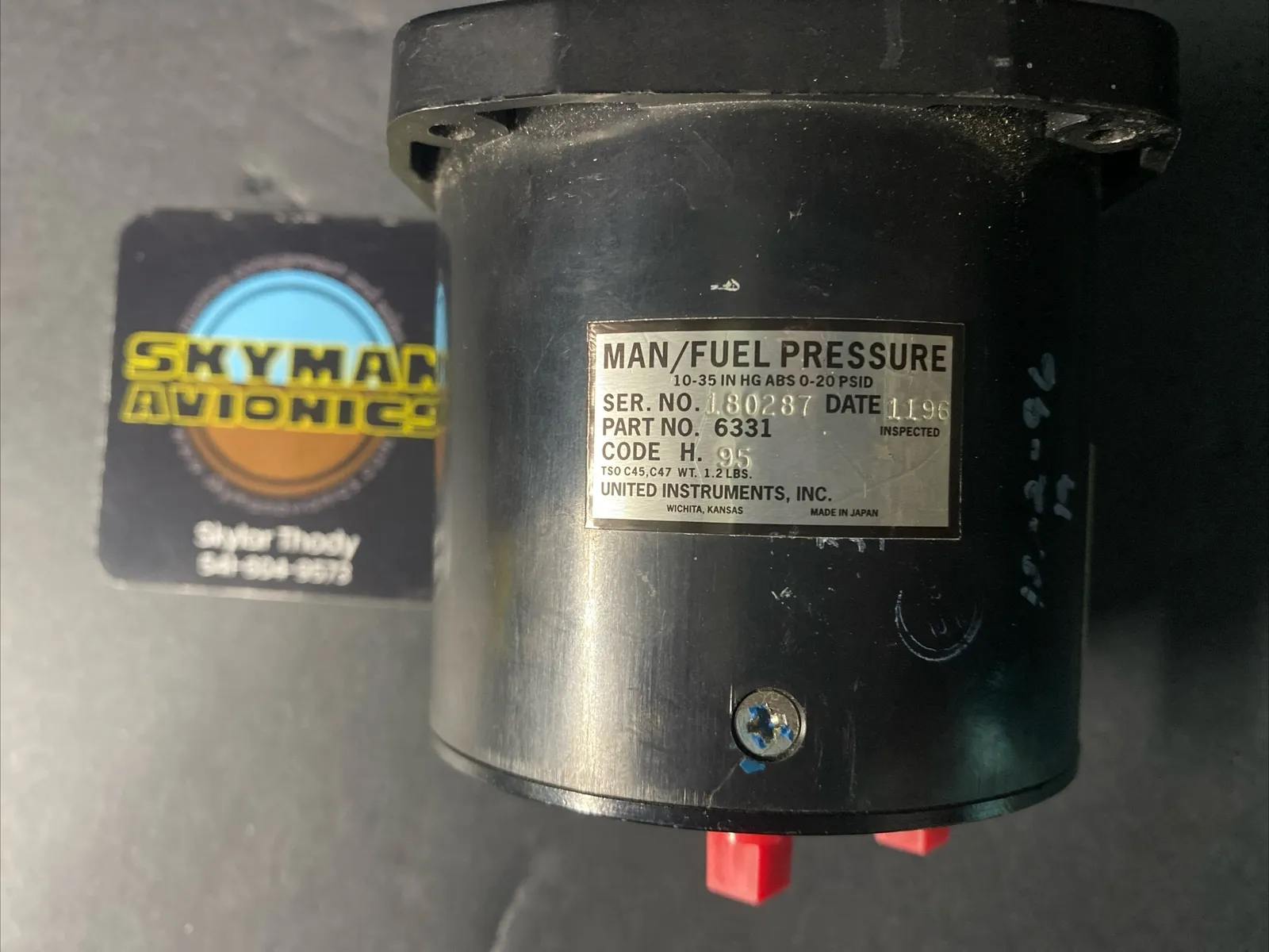 United Manifold/Fuel Pressure Gauge 6331 | Skyman Avionics