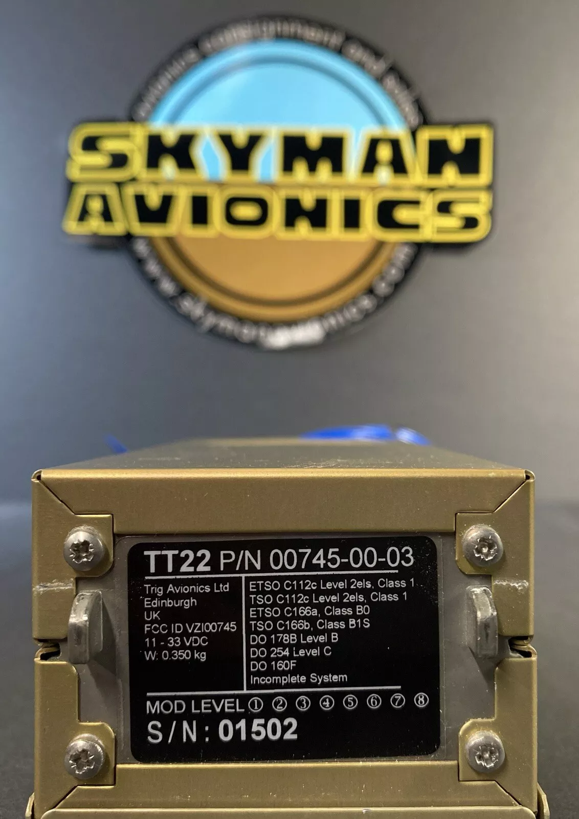Dynon TT22 Remote ADS-B OUT Transponder | Skyman Avionics