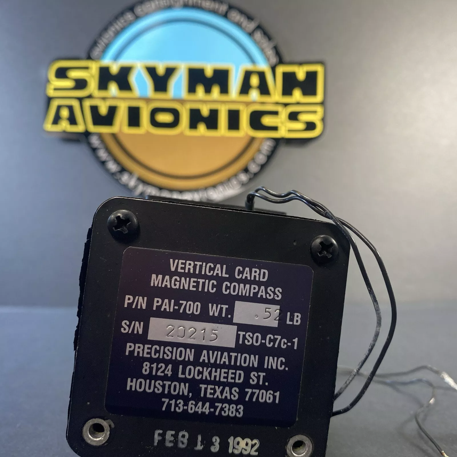Precision Aviation PAI-700 Vertical Card Compass | Skyman Avionics