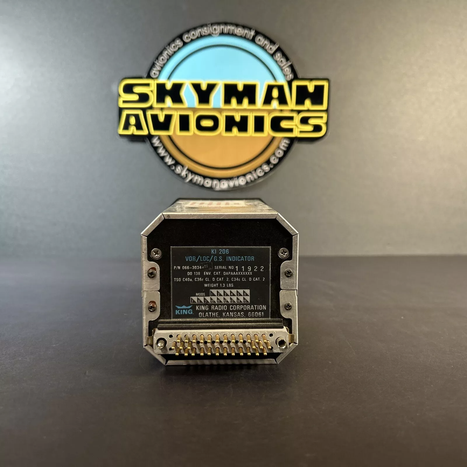 King KI 206 VOR/LOC/GS Indicator | Skyman Avionics