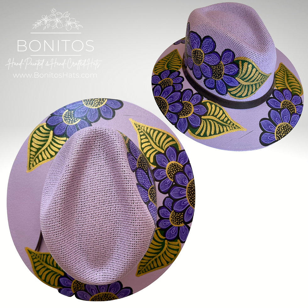 Canvas/Jute Hand Painted Hats | Bonitos Hats