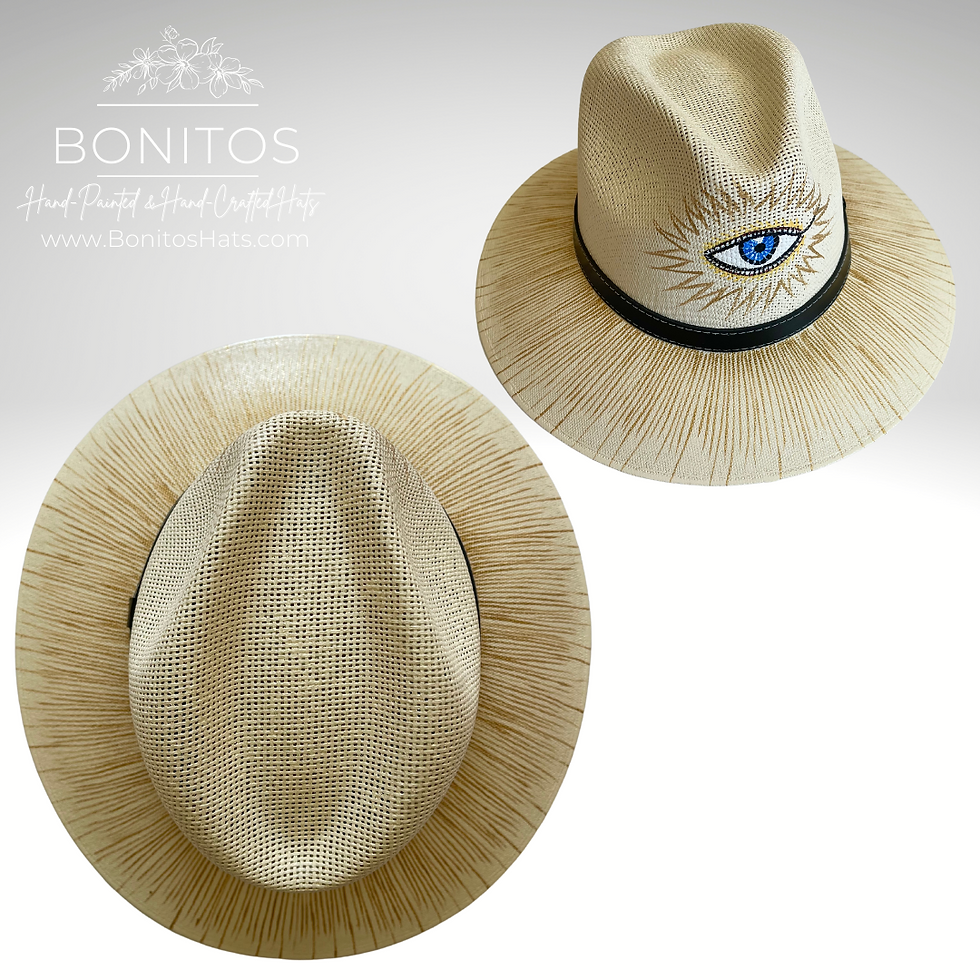 Canvas/Jute Hand Painted Hats | Bonitos Hats
