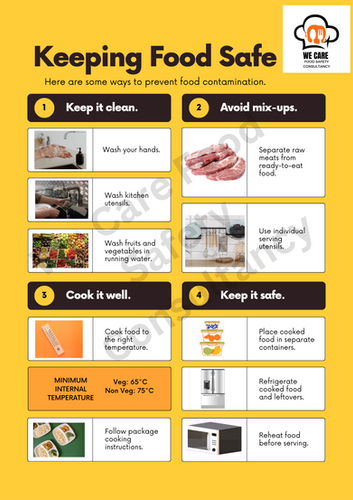Food Safety Poster | We Care Food Safety